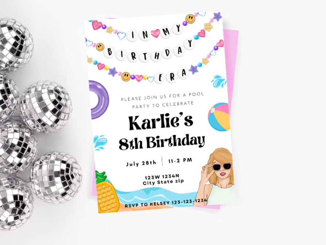 In My Birthday Era Invitation Music Invite Birthday Era Party Invite ...