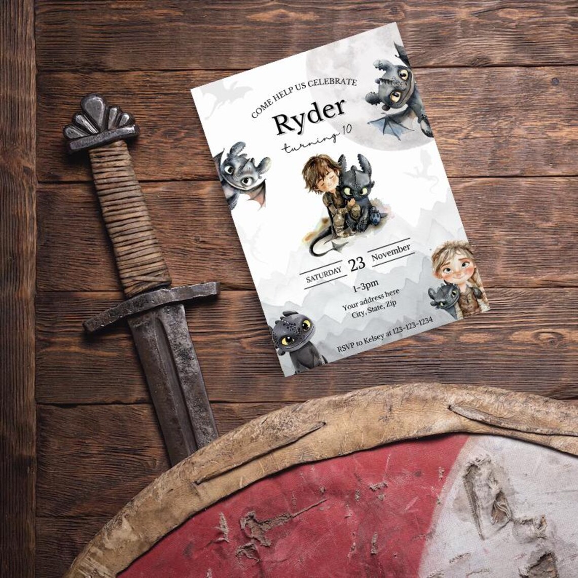 How to Train Your Dragon Birthday Invite - How to Train Your Dragon ...