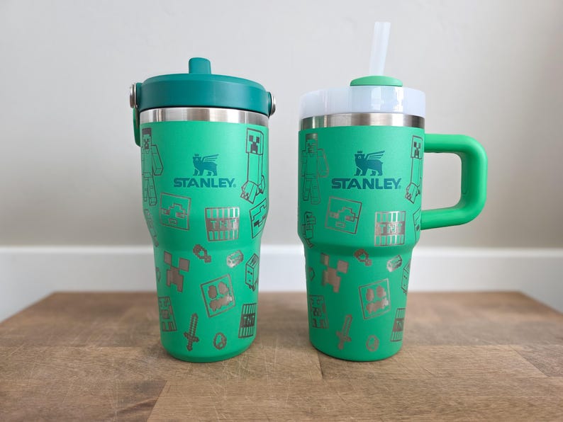 Personalized Minecraft Stanley Tumbler – Laser Engraved Creeper Cup - Etsy