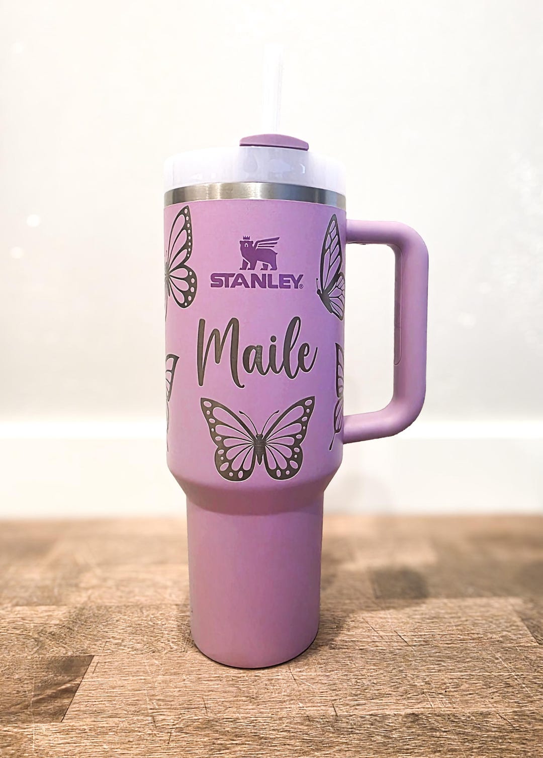 Butterfly Stanley - Personalized Butterfly Tumbler - Laser Engraved ...