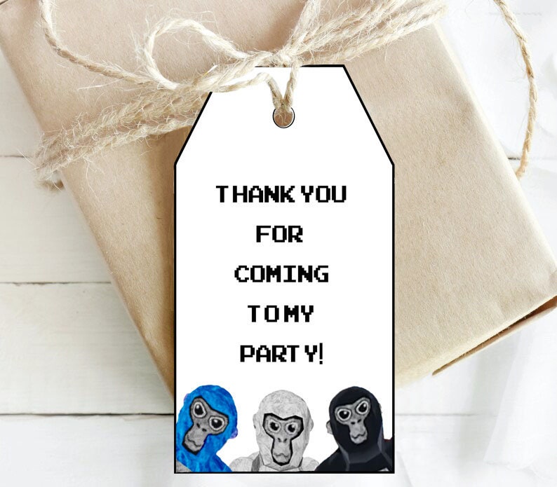 Gorilla Tag Print Out Birthday Bundle - Etsy