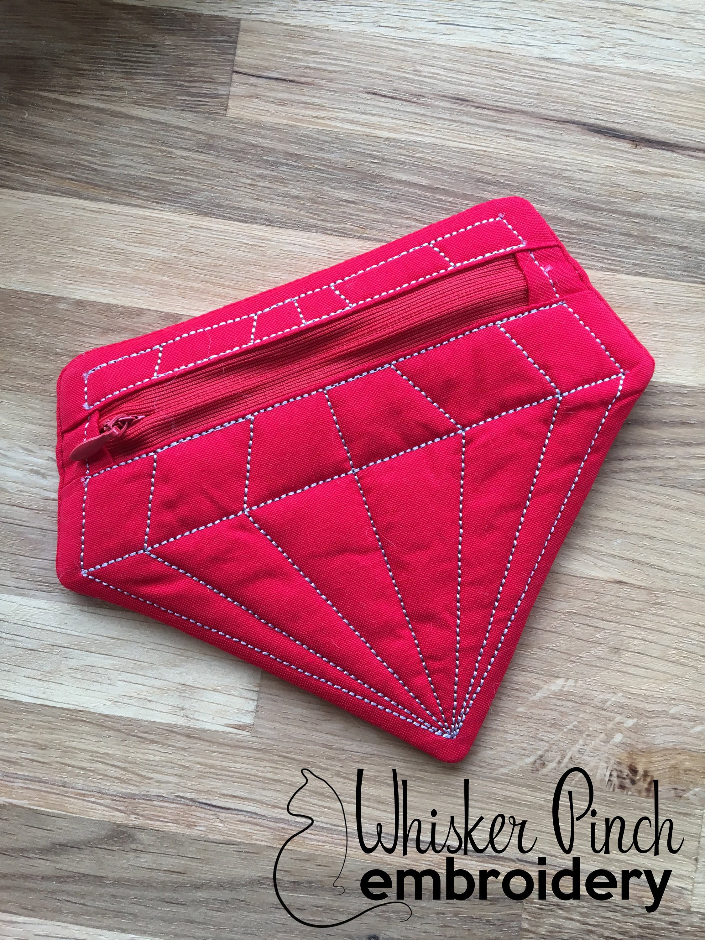 ITH - in the Hoop Gem Shaped Coin Pouch - Machine Embroidery Design - Etsy