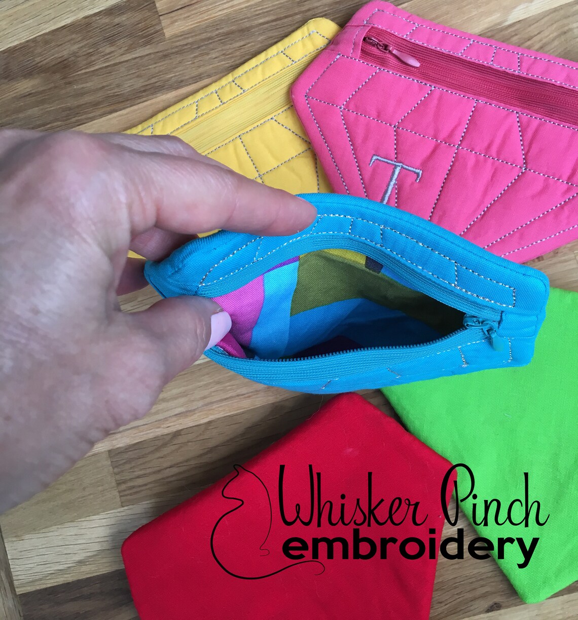 ITH in the Hoop Gem Shaped Coin Pouch Machine Embroidery Design - Etsy