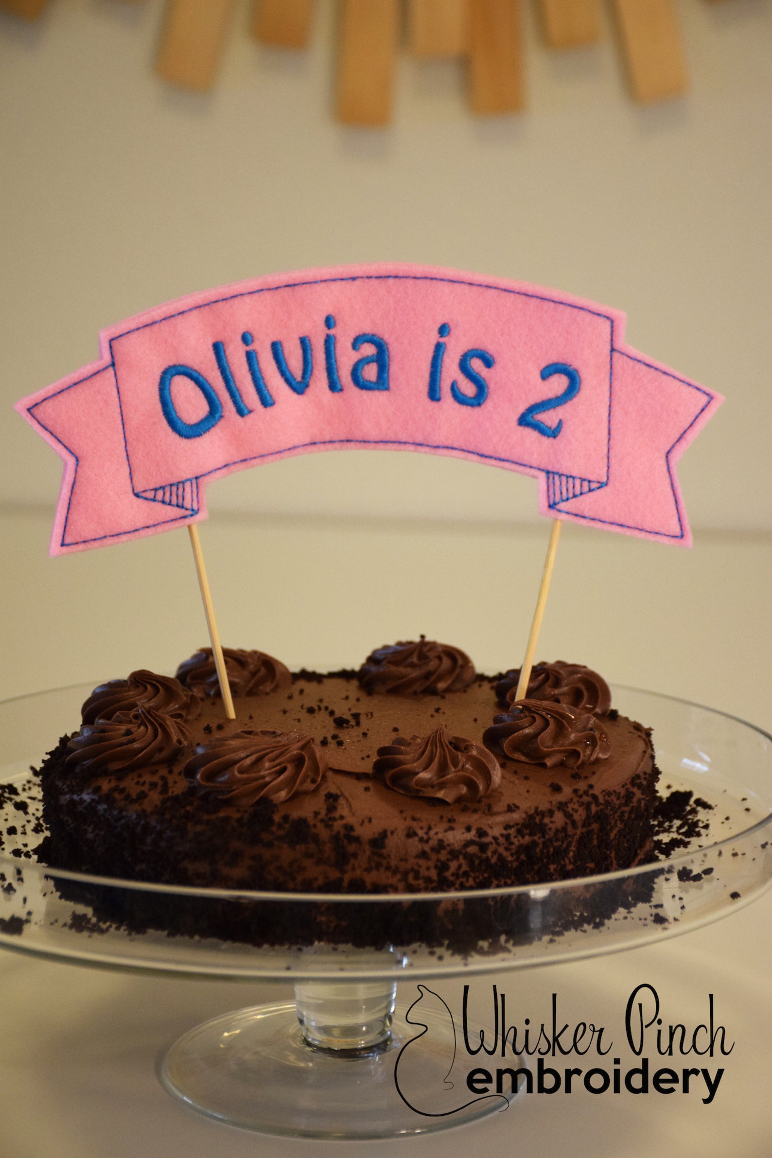 ITH Cake Banner/ Dessert Topper Machine Embroidery Design - Etsy