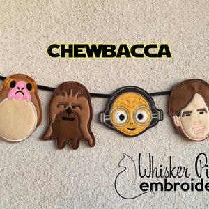 ITH Star Wars Chewbacca Bunting/ Garland - Machine Embroidery Design - Etsy