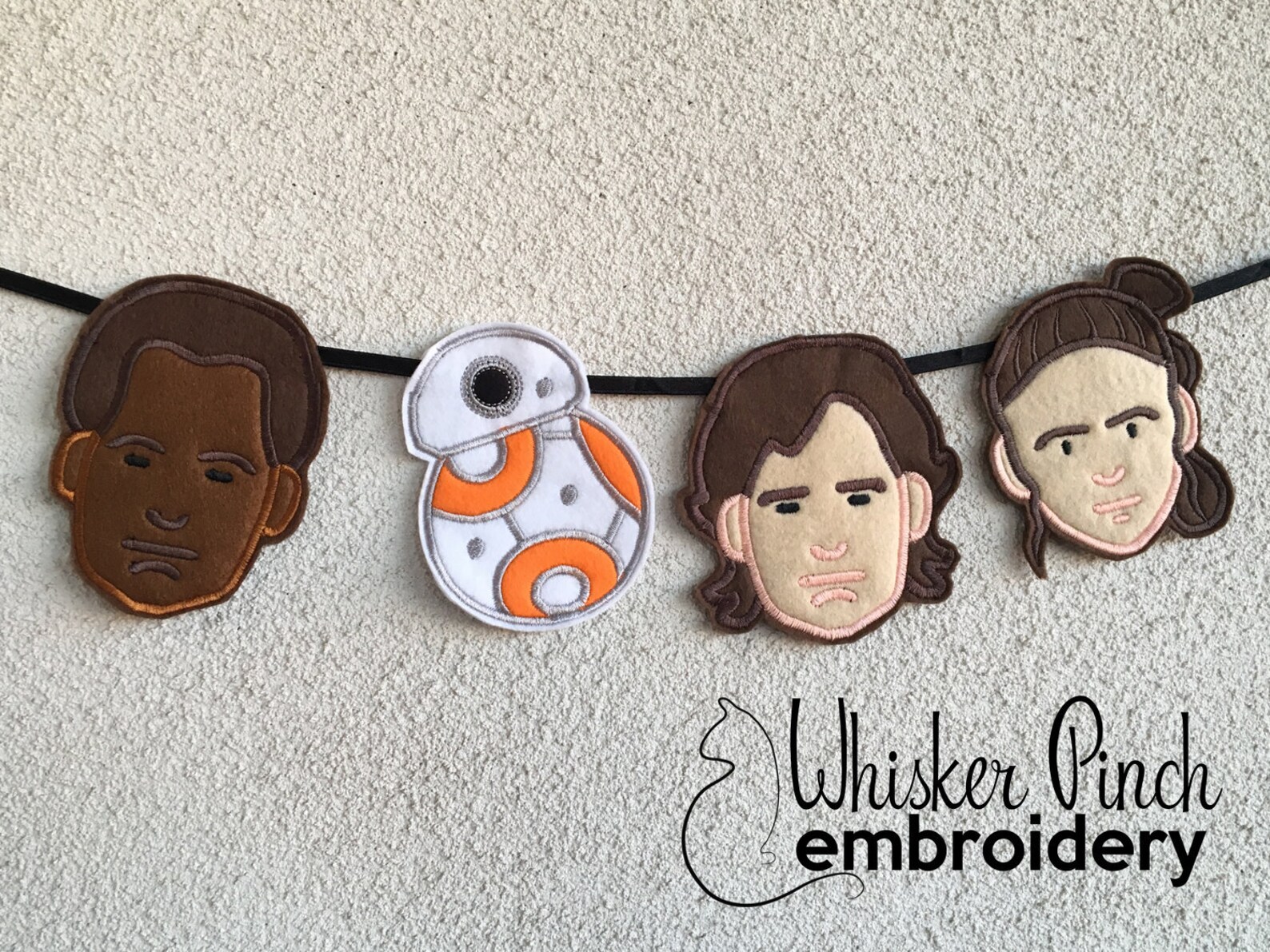 ITH Star Wars Millennium Falcon Bunting/ Garland Machine Embroidery ...