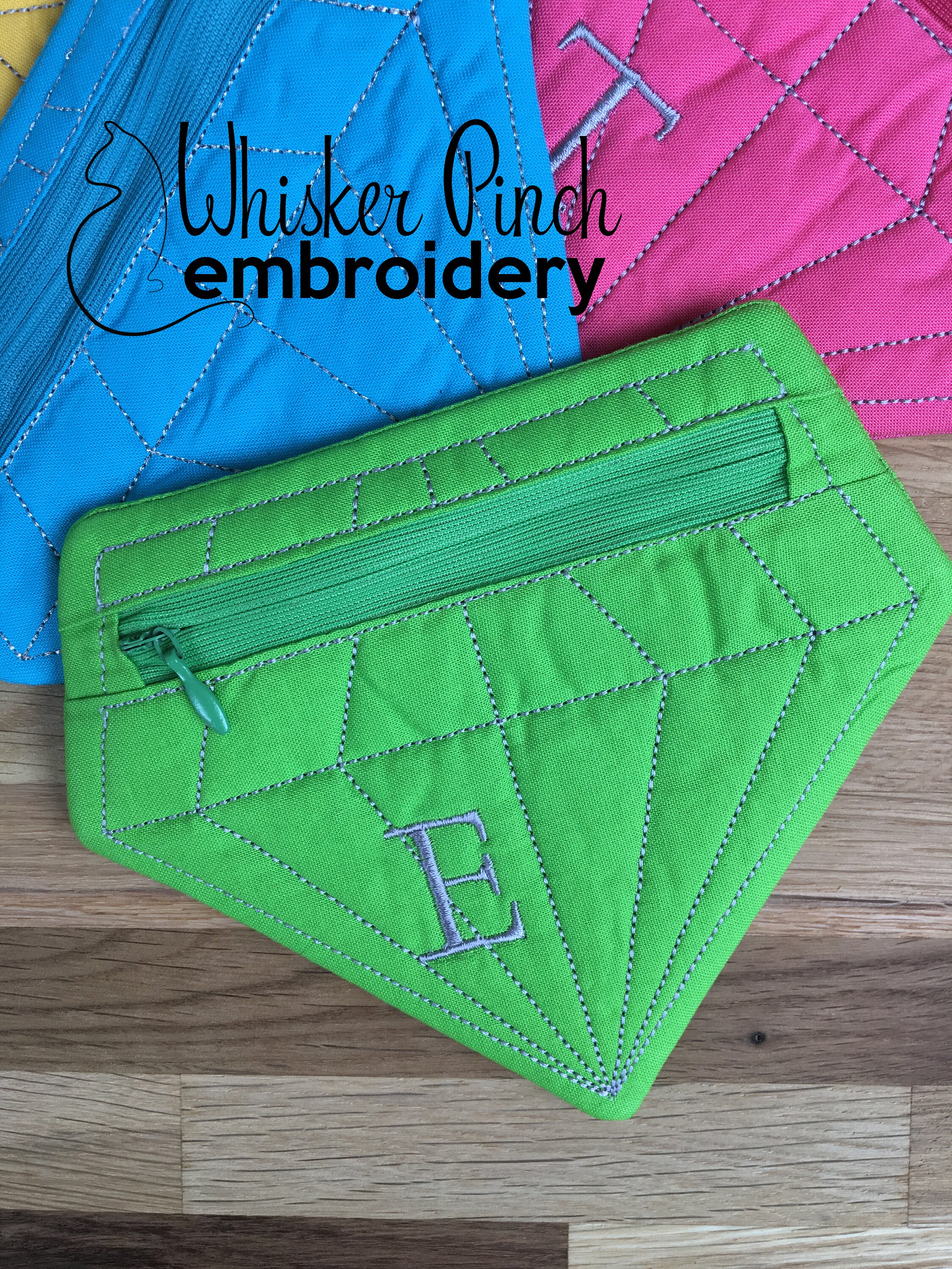 ITH in the Hoop Gem Shaped Coin Pouch Machine Embroidery Design - Etsy