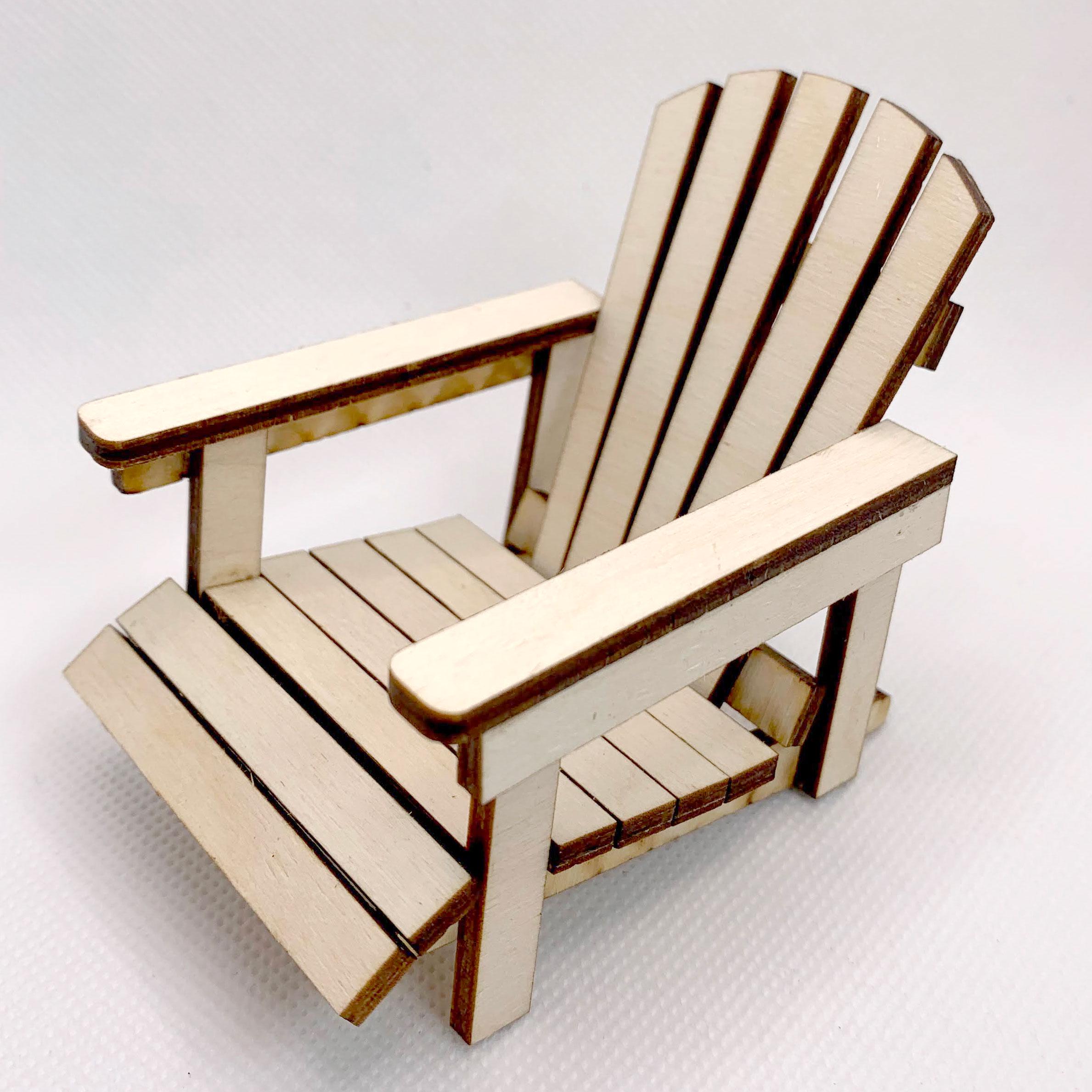 Digital Download Miniature Adirondack Chair - 1:12 Scale SVG File for ...