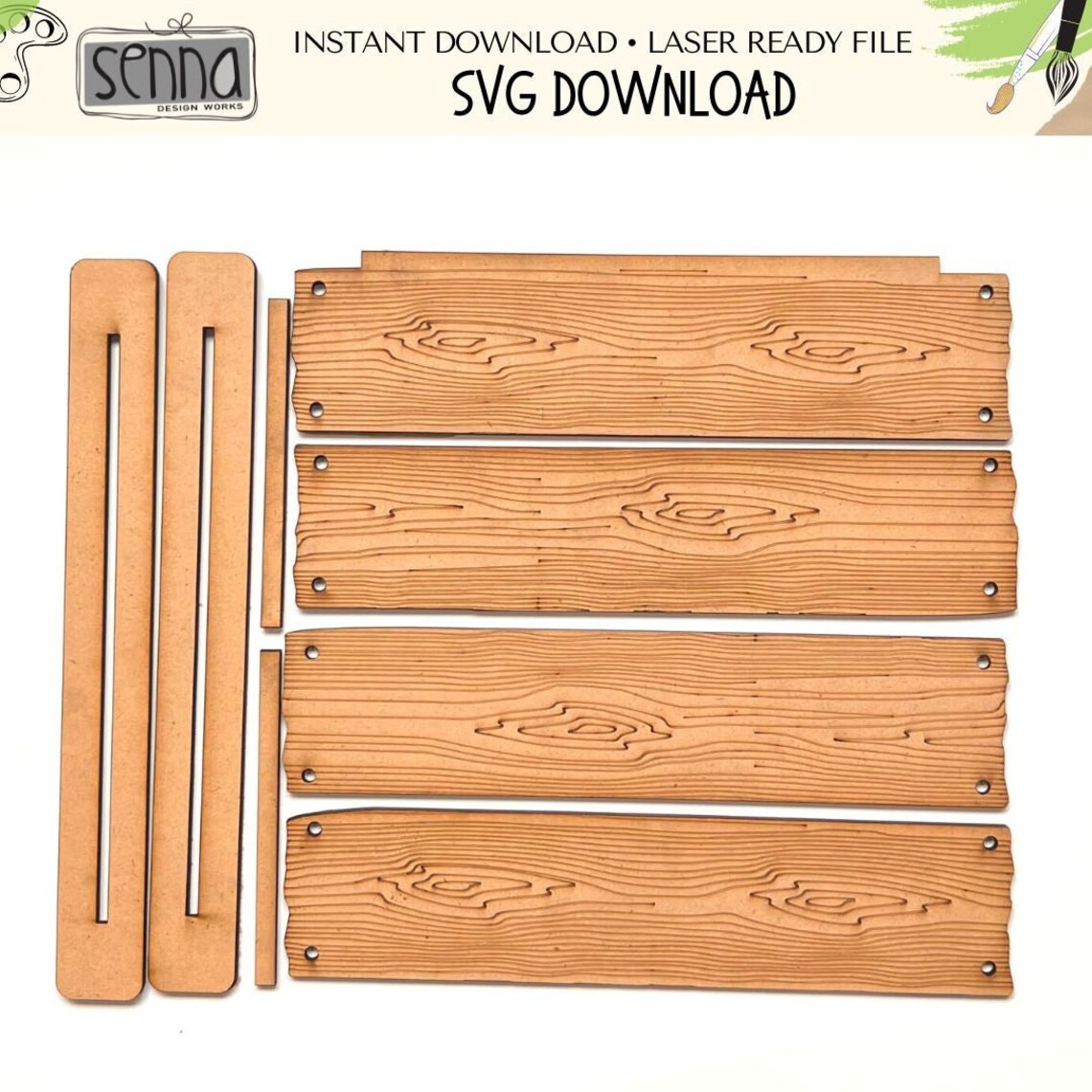 Wooden Crate Holiday Svg | Wooden Crate Interchangeable Svg | Wooden ...