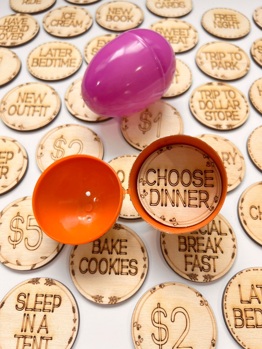 Easter Egg Tokens- Set of 15 | Egg Hunt Prize Tokens - Etsy