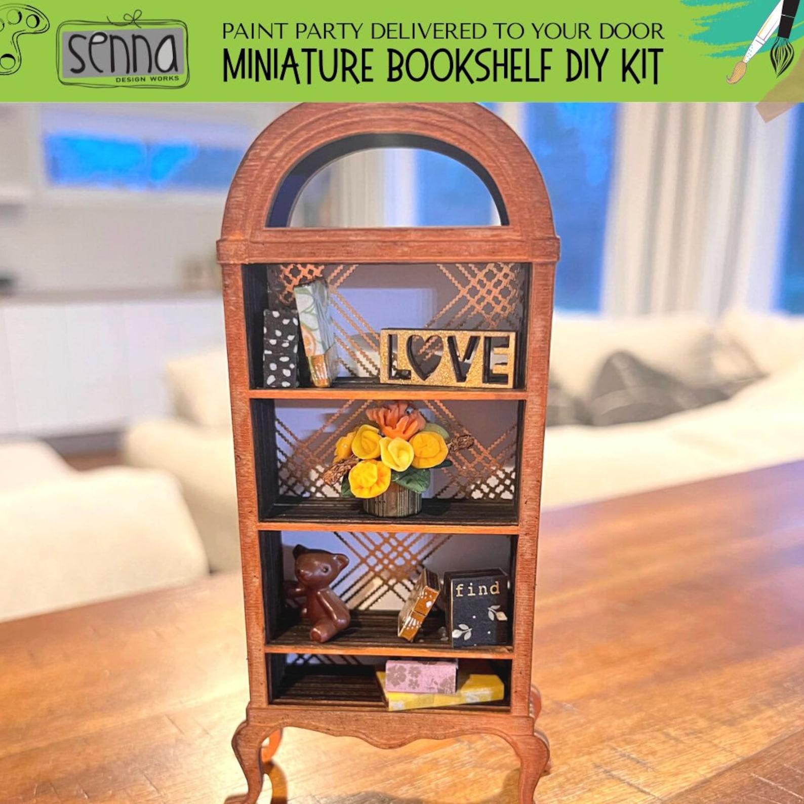 Miniature Bookshelf DIY Kits; Craft DIY Kit; Dollhouse Miniatures - Etsy