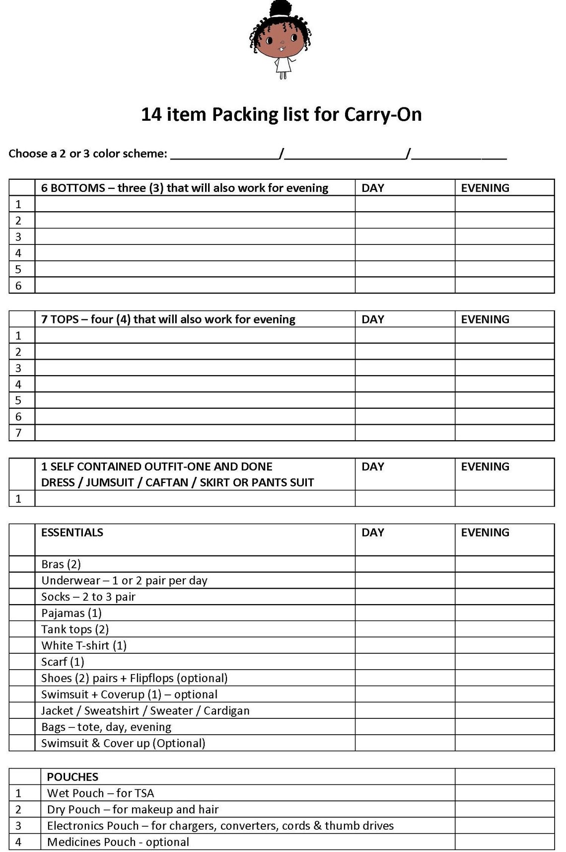 Ultimate Carryon Packing List - 8x11 and A4 Size - Instant Download - Etsy