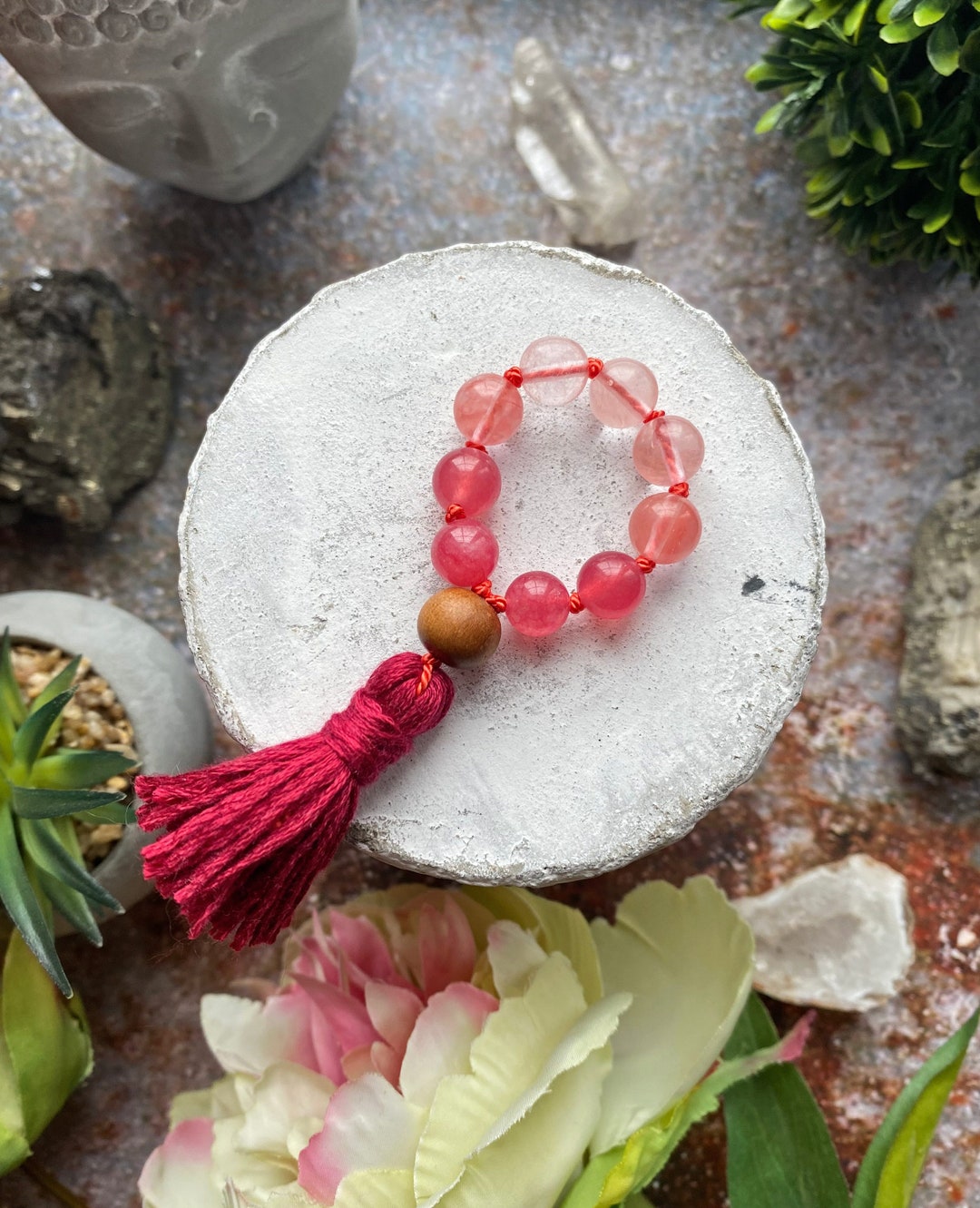 HARMONY Mini Mala, Finger Jewel, Meditation Jewel, Small Mala in Semi ...