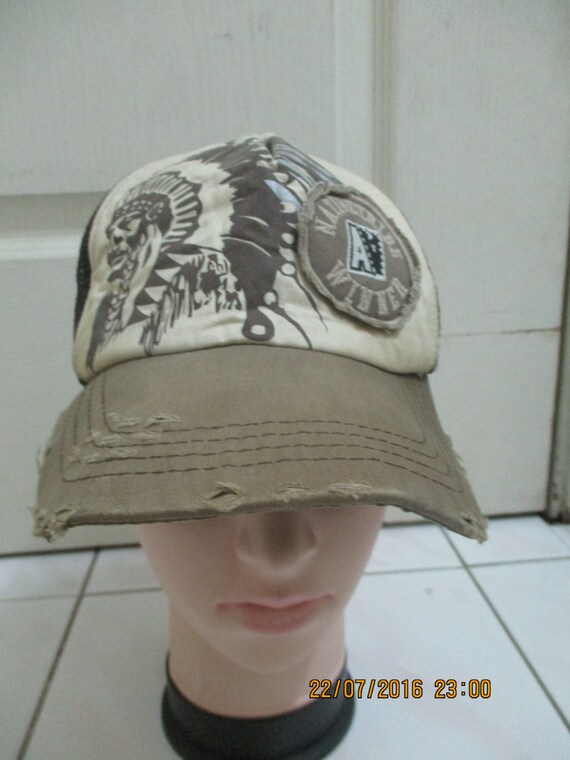 Rare Vintage NATIVE TRIBE Winner Hat Cap, Red Indian … - Gem