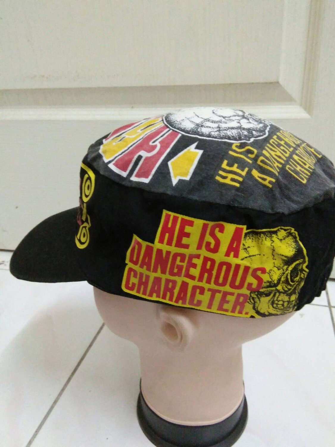 Rare Vintage DRI BONE Cap, HANNYA He is a Dangerous Character, Skull ...