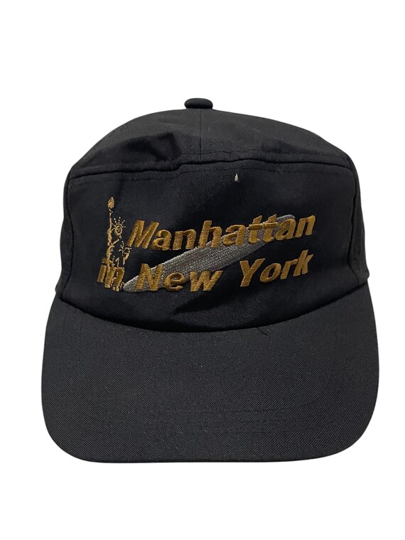 Rare Vintage MANHATTAN NEW YORK Hat, 7panel hat (504a) - Gem