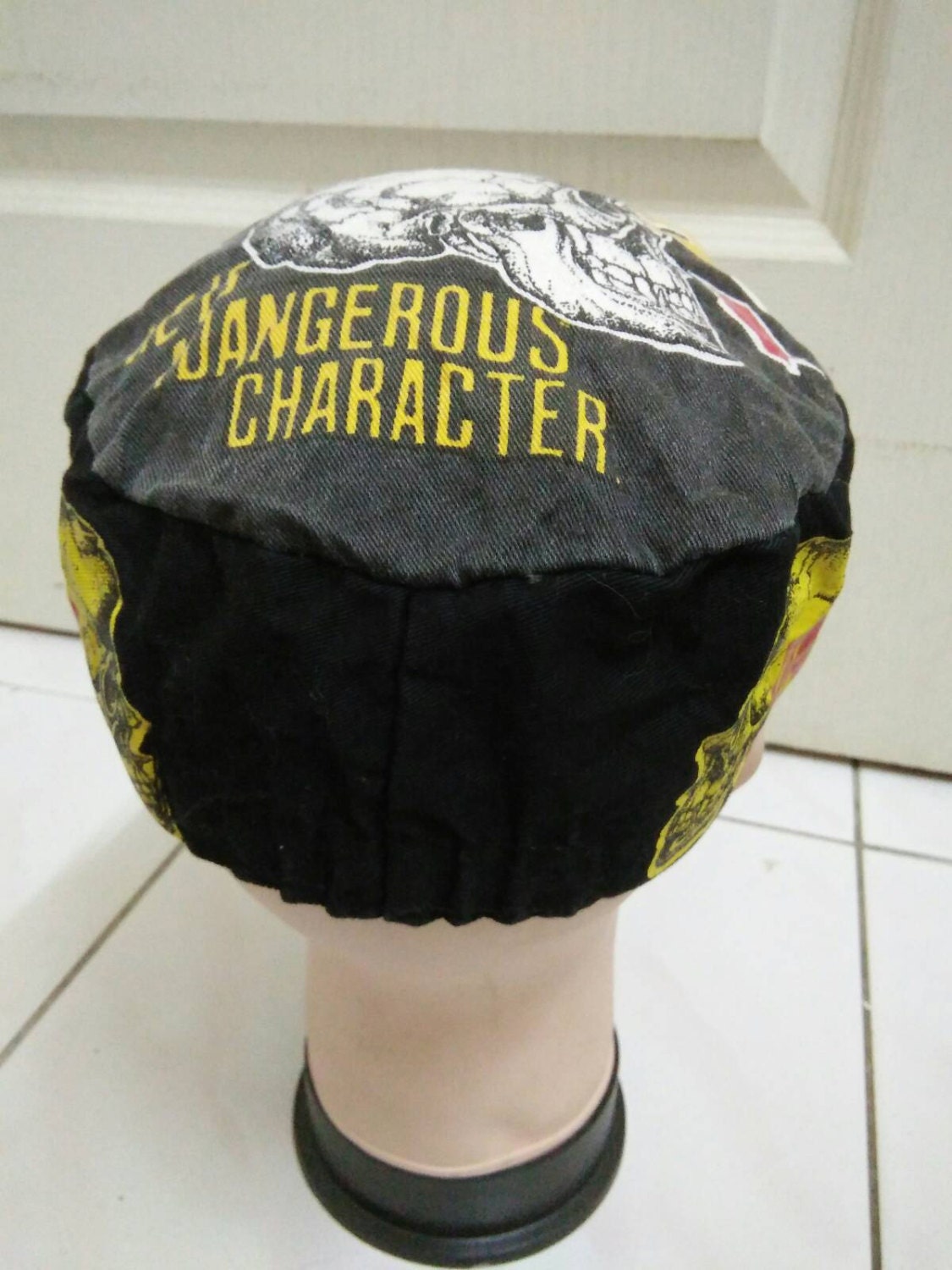 Rare Vintage DRI BONE Cap, HANNYA He is a Dangerous Character, Skull ...