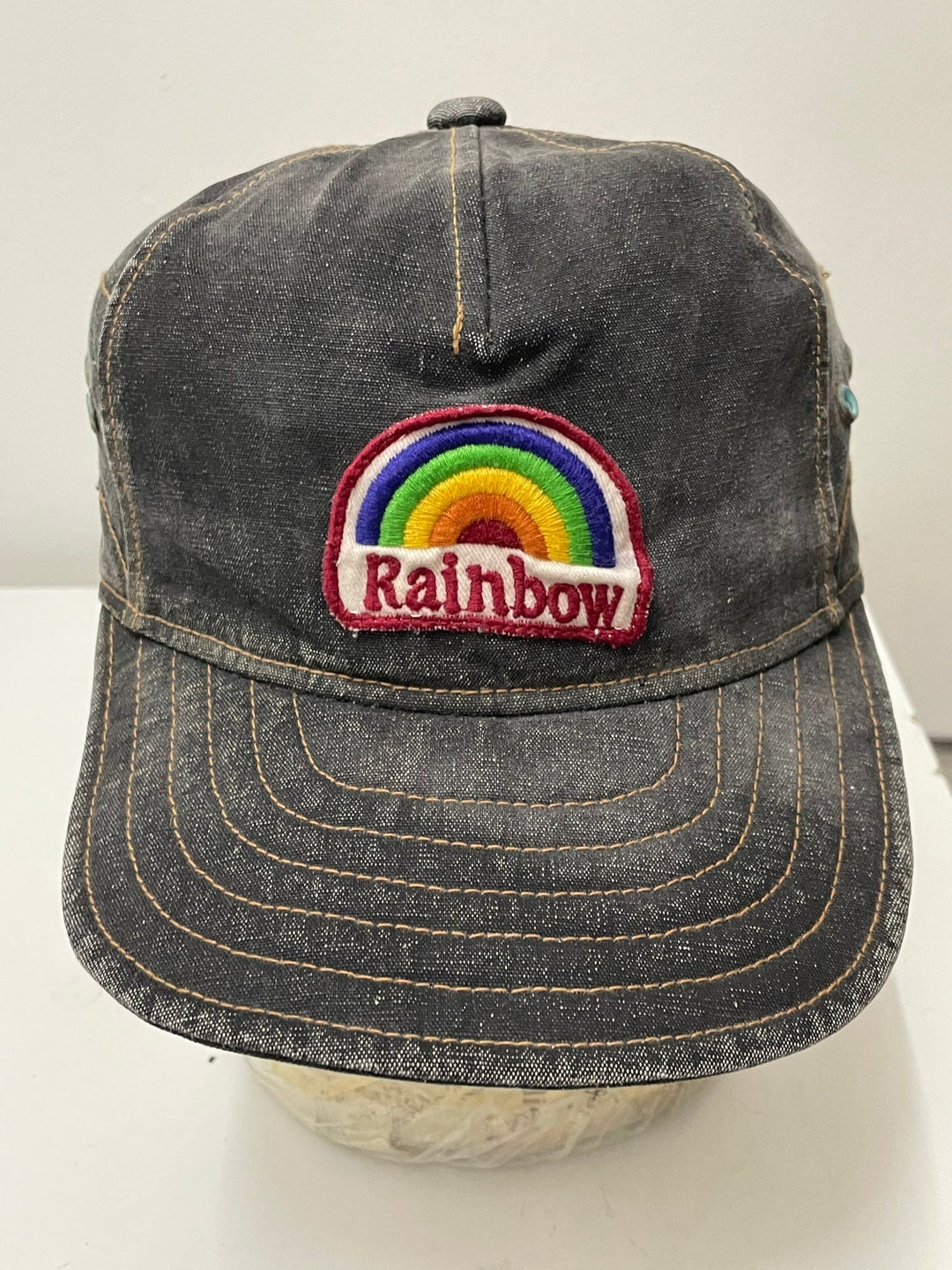 Rare Vintage RAINBOW Logo Hat, AXISS OUTDOOR Hat, Shinko Head Wear Co ...