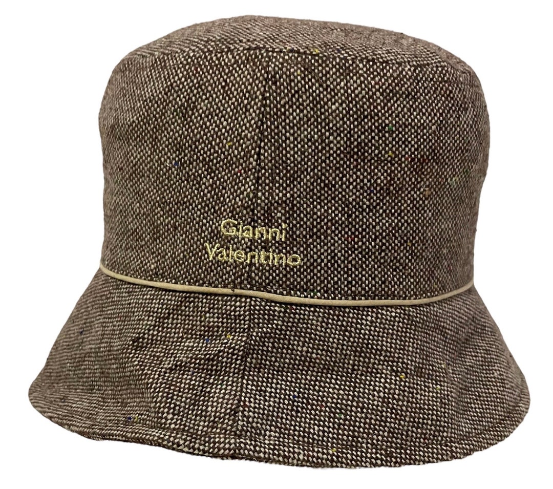 Rare Vintage GIANNI VALENTINO ITALY Bucket Hat, Embroidered Logo ...