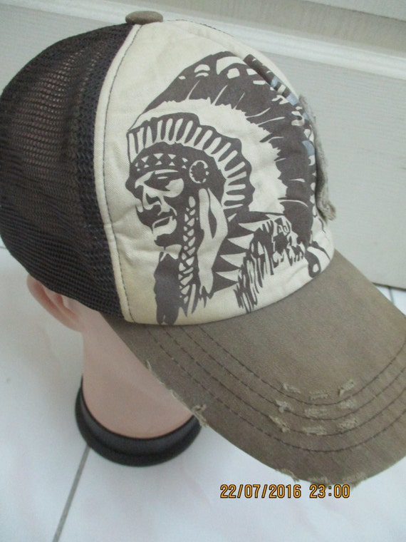 Rare Vintage NATIVE TRIBE Winner Hat Cap, Red Indian … - Gem