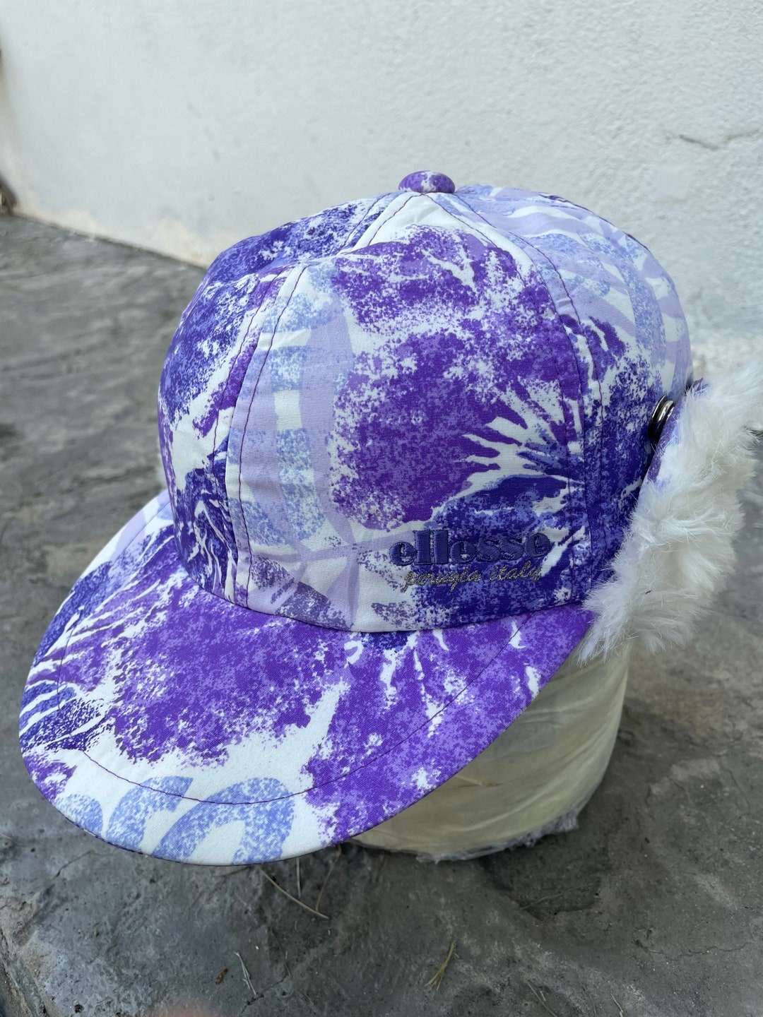 Rare Vintage ELLESSE Hat/cap, Neon Color, Come and See Paradise, Ski ...
