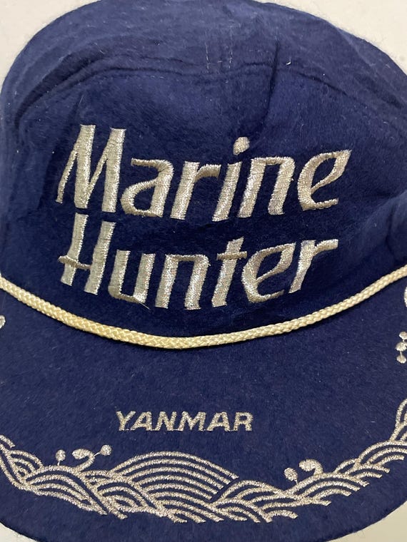 Rare Vintage YANMAR Hat, MARINE HUNTER(604a) - Gem