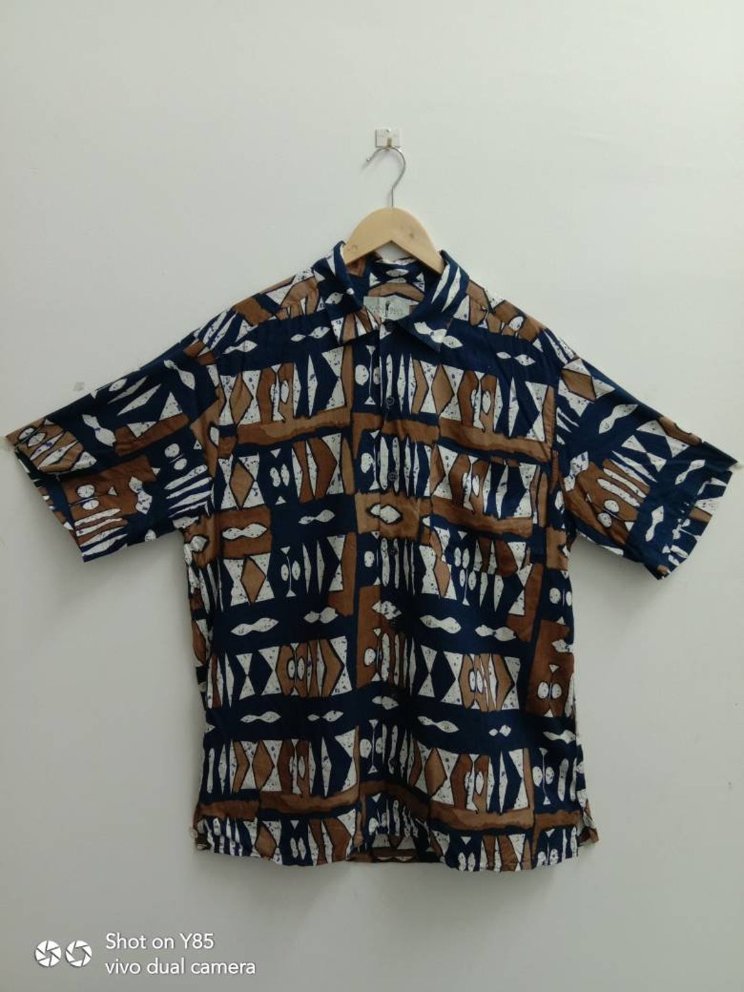 Vintage 90s NANI BON Button Down Shirt, Beach,aztec Hawaii,abstract ...