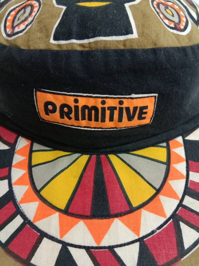 Rare Vintage PRIMITIVE Hat, Aztec Tribal, Abstract, Sportswear, Sport ...