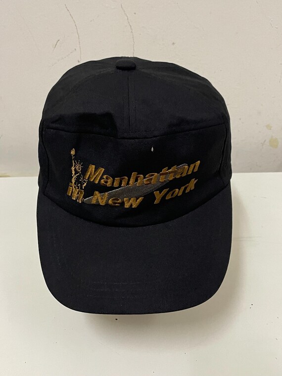 Rare Vintage MANHATTAN NEW YORK Hat, 7panel hat (504a) - Gem