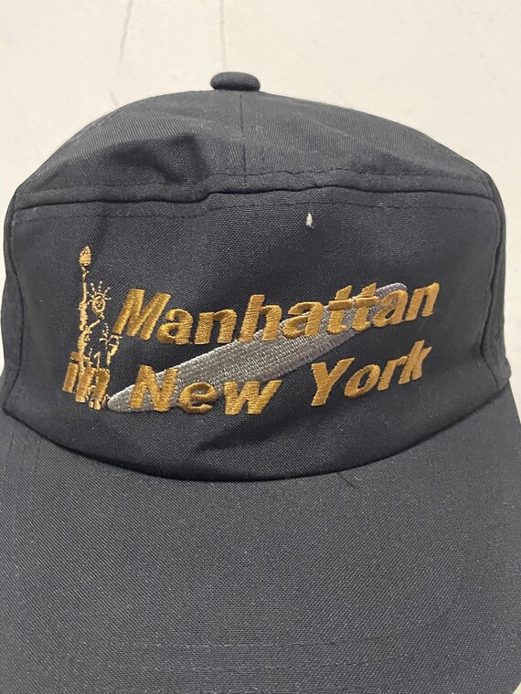 Rare Vintage MANHATTAN NEW YORK Hat, 7panel hat (504a) - Gem