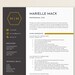 Black and Gold Resume Template, Resume Template Word, Modern Resume, CV ...