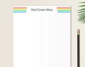 Rainbow Design Letterhead Template Printable and Editable in - Etsy Canada
