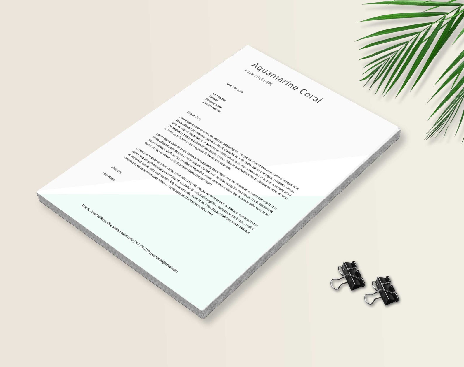 Personalized Letterhead DIY Stationery Writing Paper Download ...