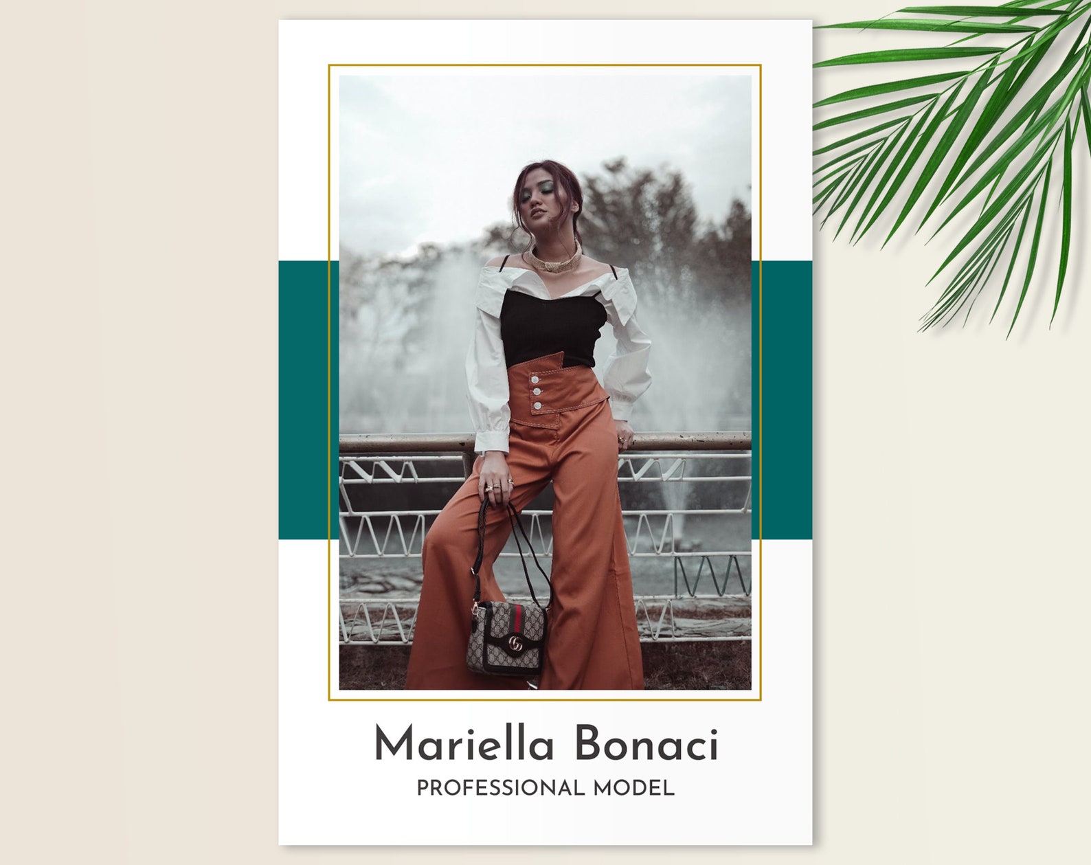 Modeling Comp Card MS Word Template, Modeling Agency, Model Photo Card ...