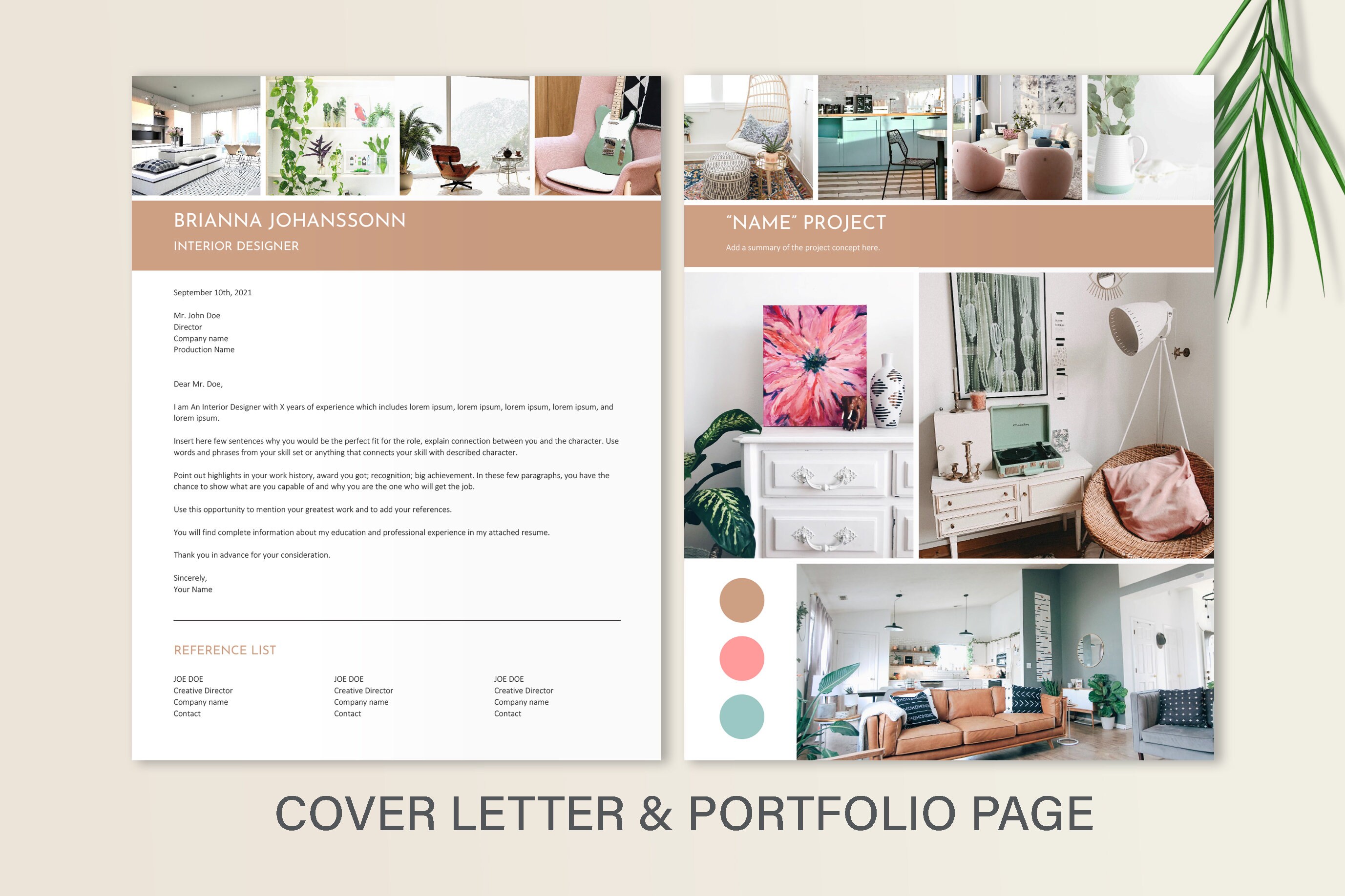 Interior Designer Resume Template Interior Design Portfolio Interior ...
