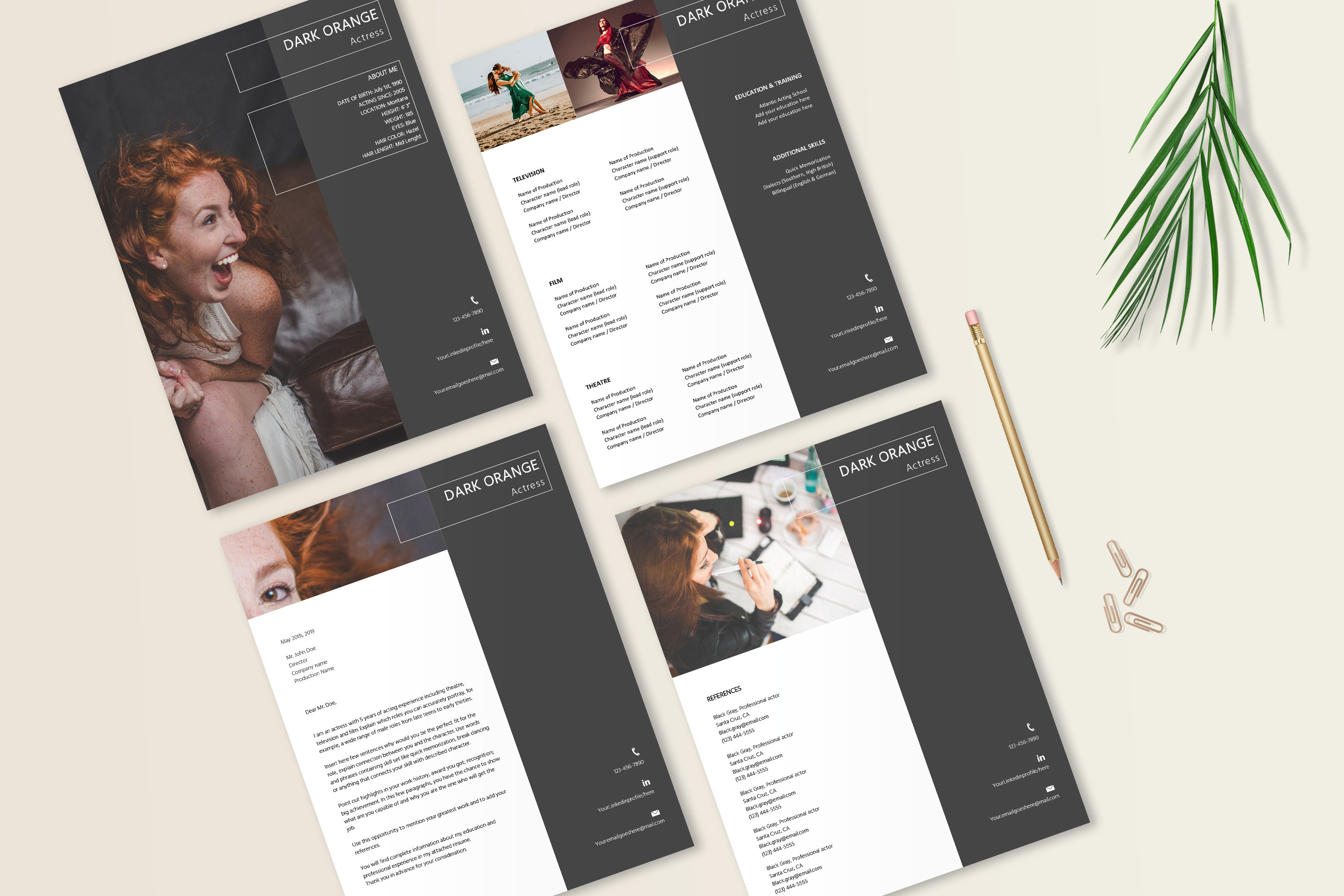 Artistic Resume for Actor/actress, Designer, Photographer, Dancer and ...