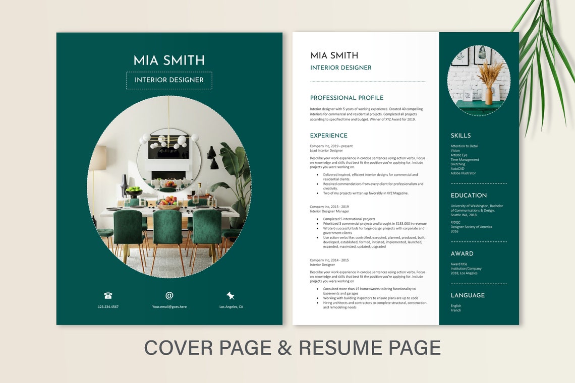 Interior Designer Resume Template Word Interior Decorator Resume ...