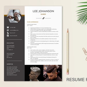 Barber Resume Design Hairdresser Resume Hairstylist Resume - Etsy Canada