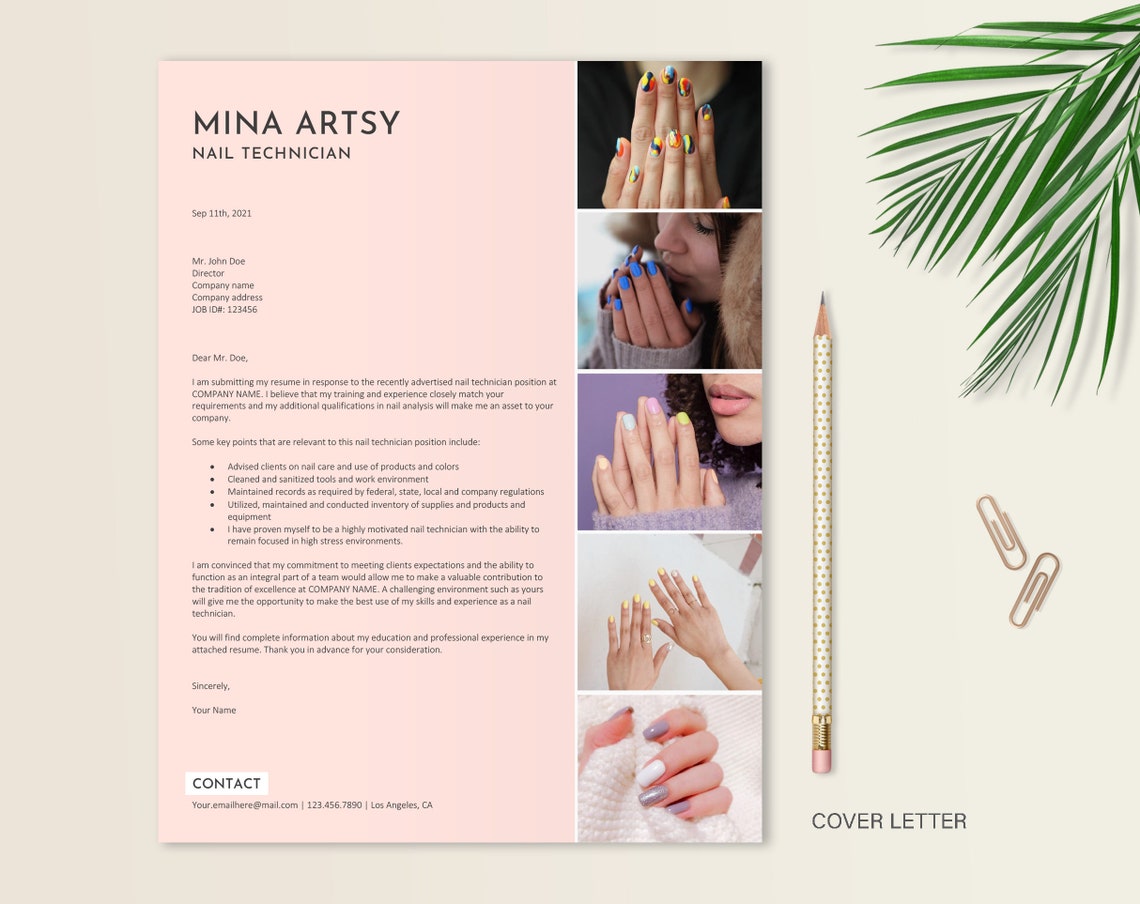 Nail Technician Resume Template, Esthetician Resume, Modern Resume ...