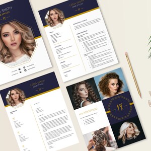 Hair Stylist Resume Design | Hair Stylist Portfolio | Hairdresser CV ...