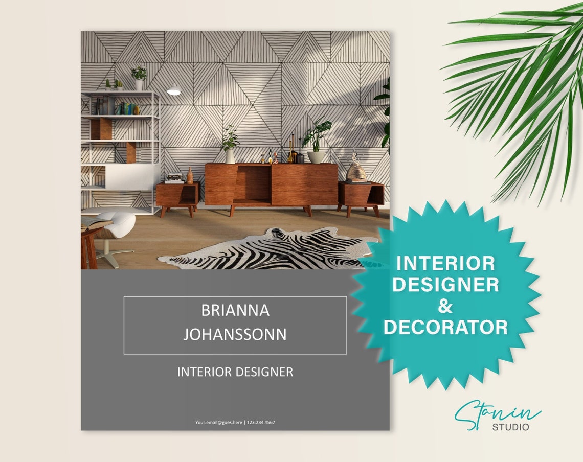 Interior Designer Resume Template Word Decorator Resume Template Resume ...