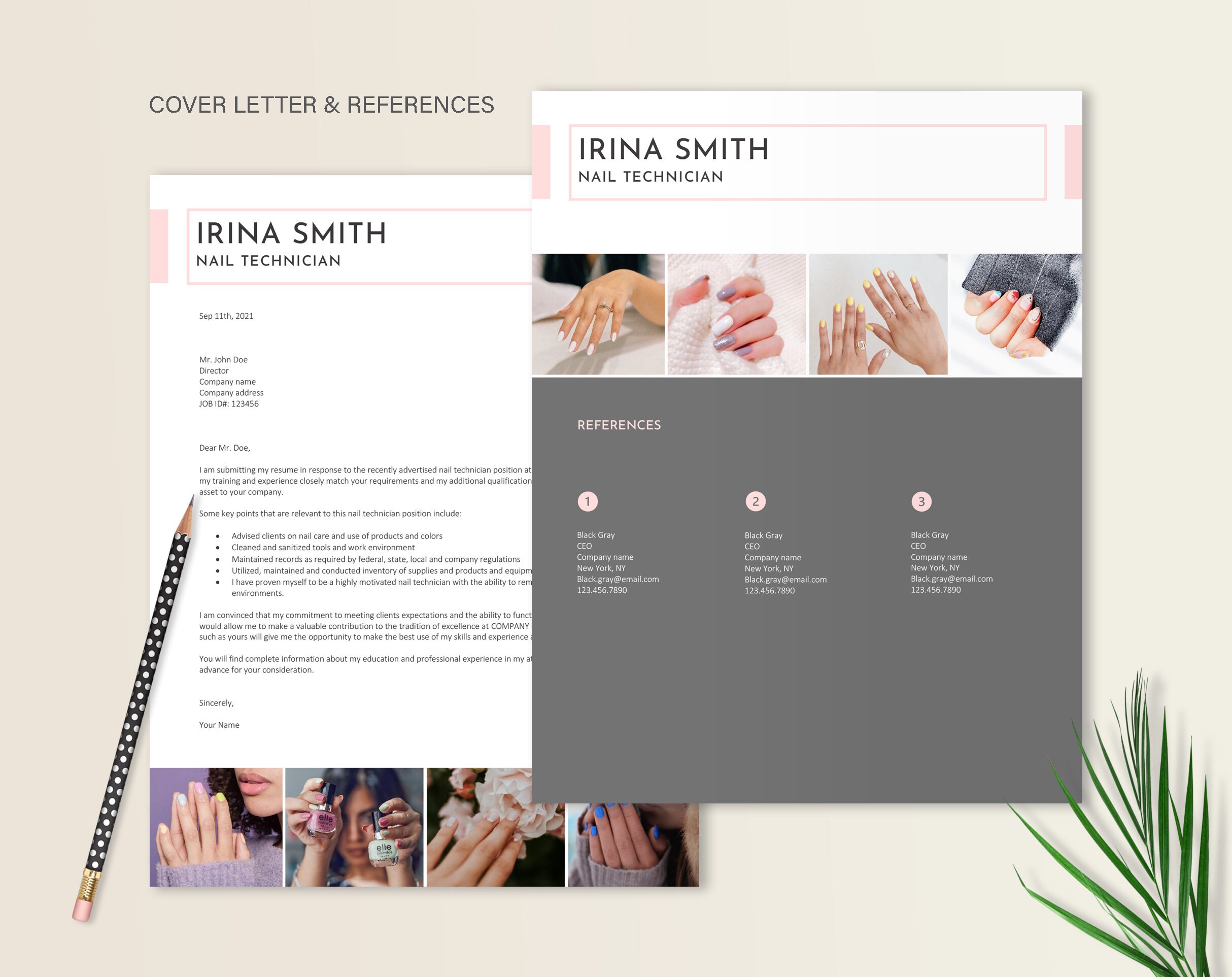 Nail Technician Resume Template, Esthetician Resume, Modern Resume ...