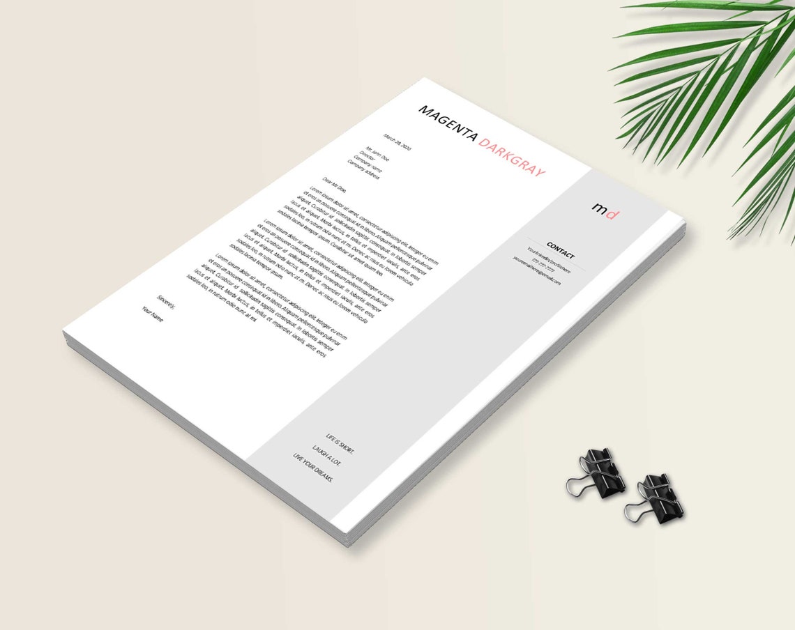 Letterhead Template Monogram Letterhead Design DIY Stationery Creative ...