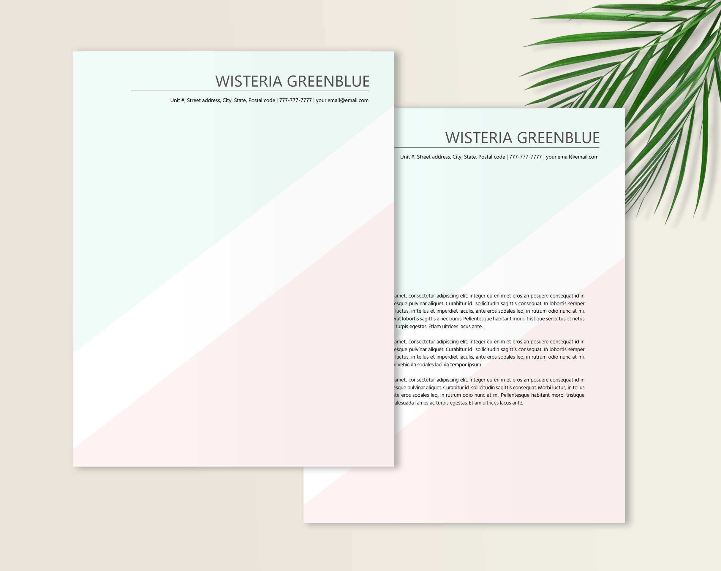 Printable and Editable Stationery Letter Letterhead Template - Etsy