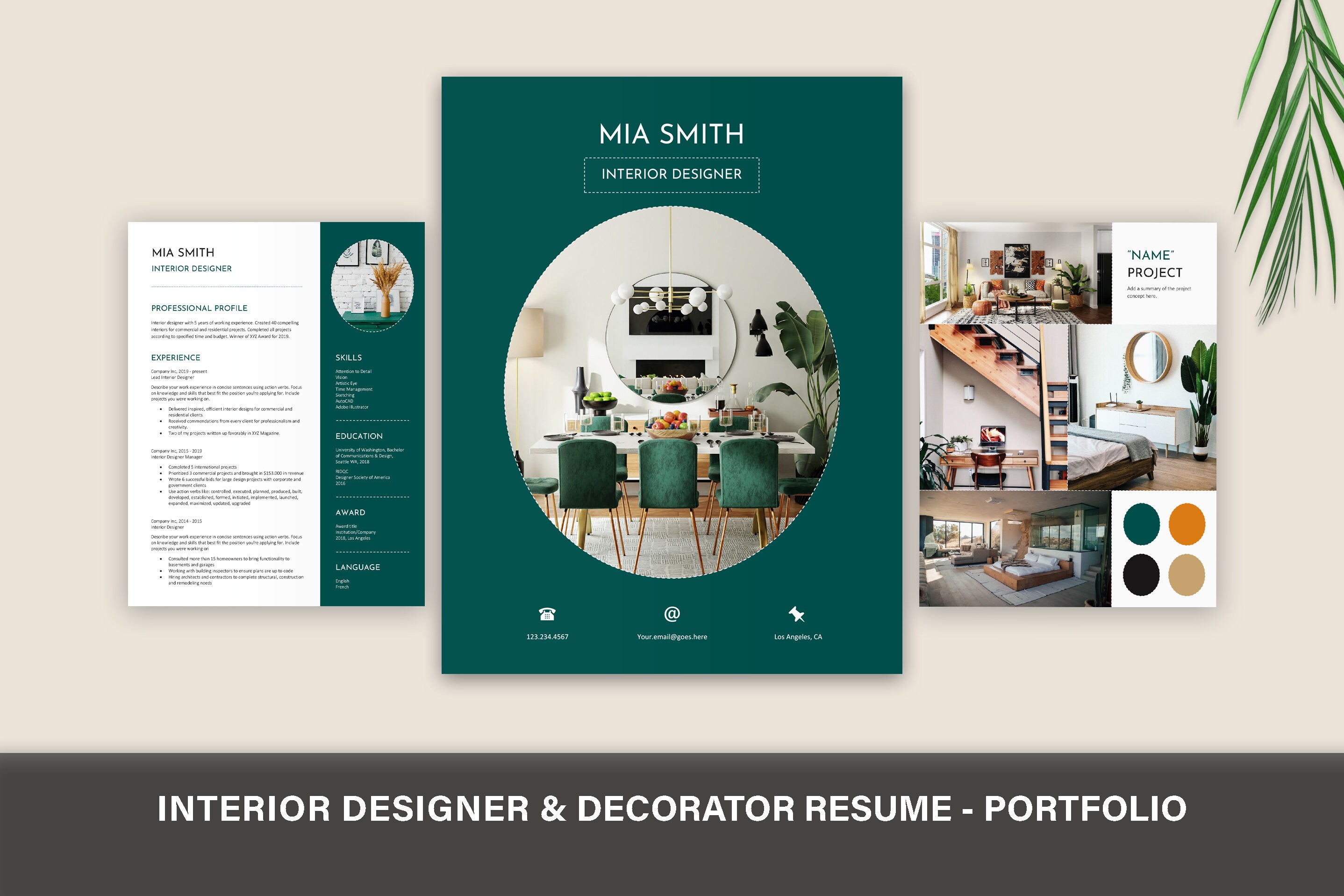 Interior Designer Resume Template Word Interior Decorator Resume ...