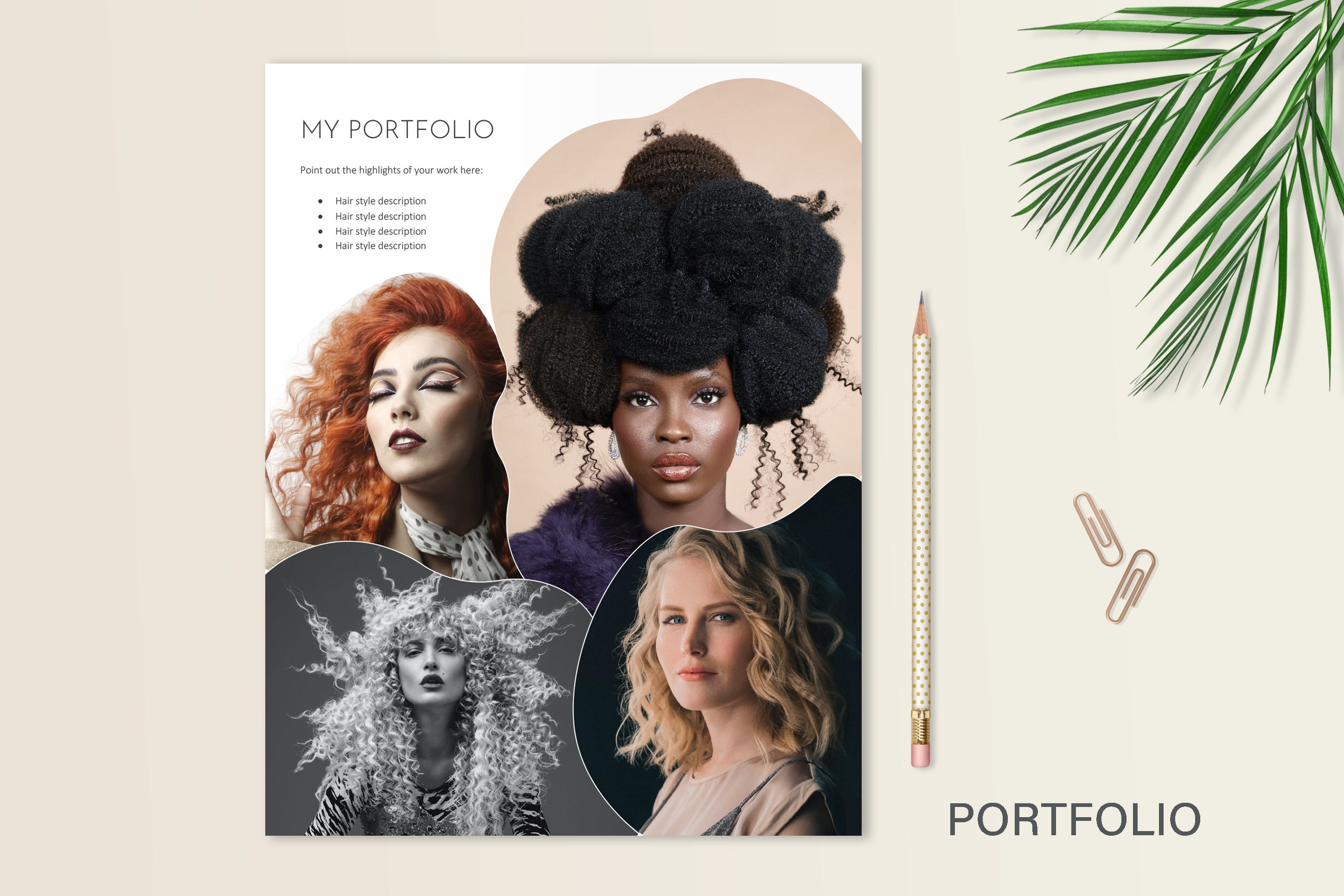 Hair Stylist Resume Design | Hair Stylist Portfolio | Hairdresser CV ...