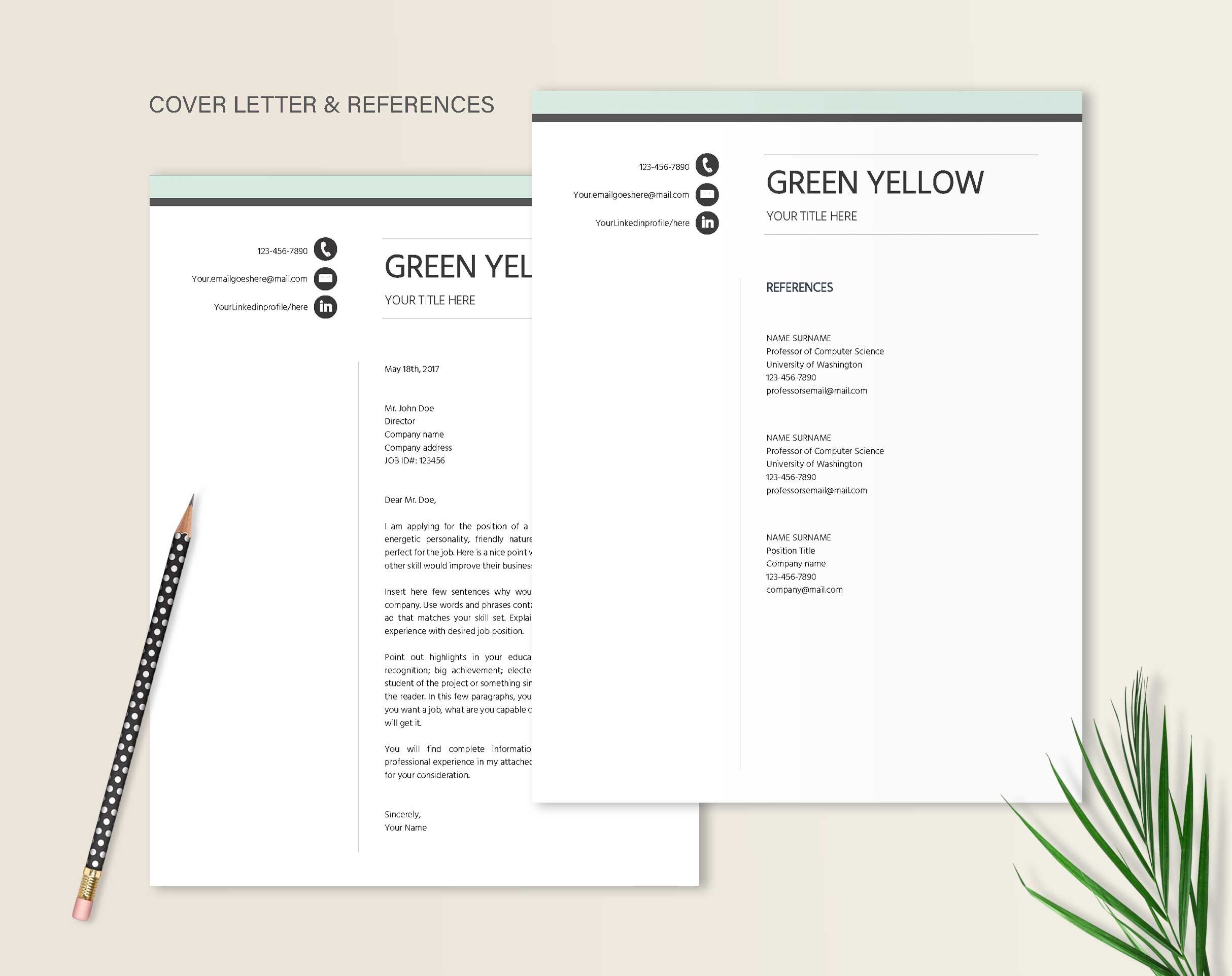 Career Starter Pack CV Starter Pack Internship Resume Template Editable ...