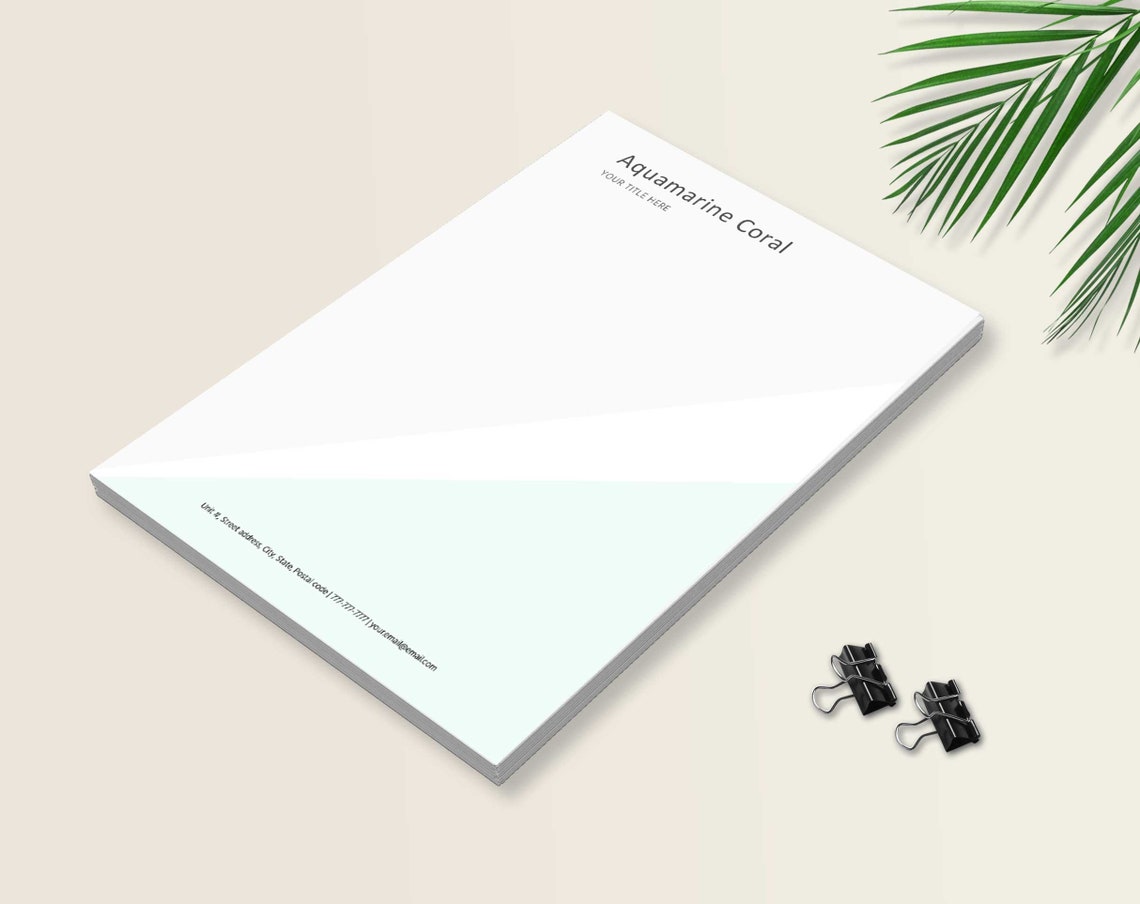 Personalized Letterhead DIY Stationery Writing Paper Download ...