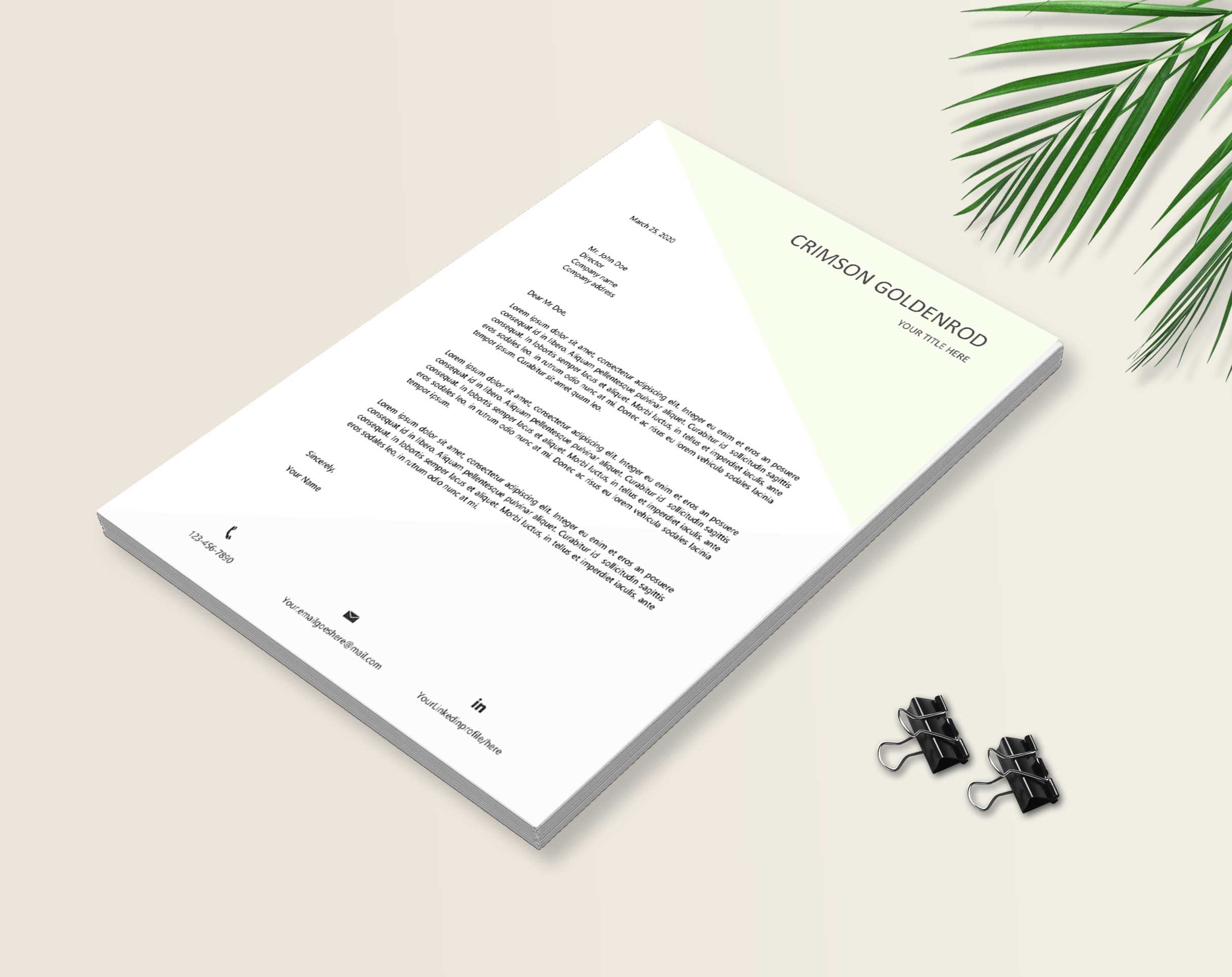Personalized Letterhead Template Download Printable Stationery Paper ...