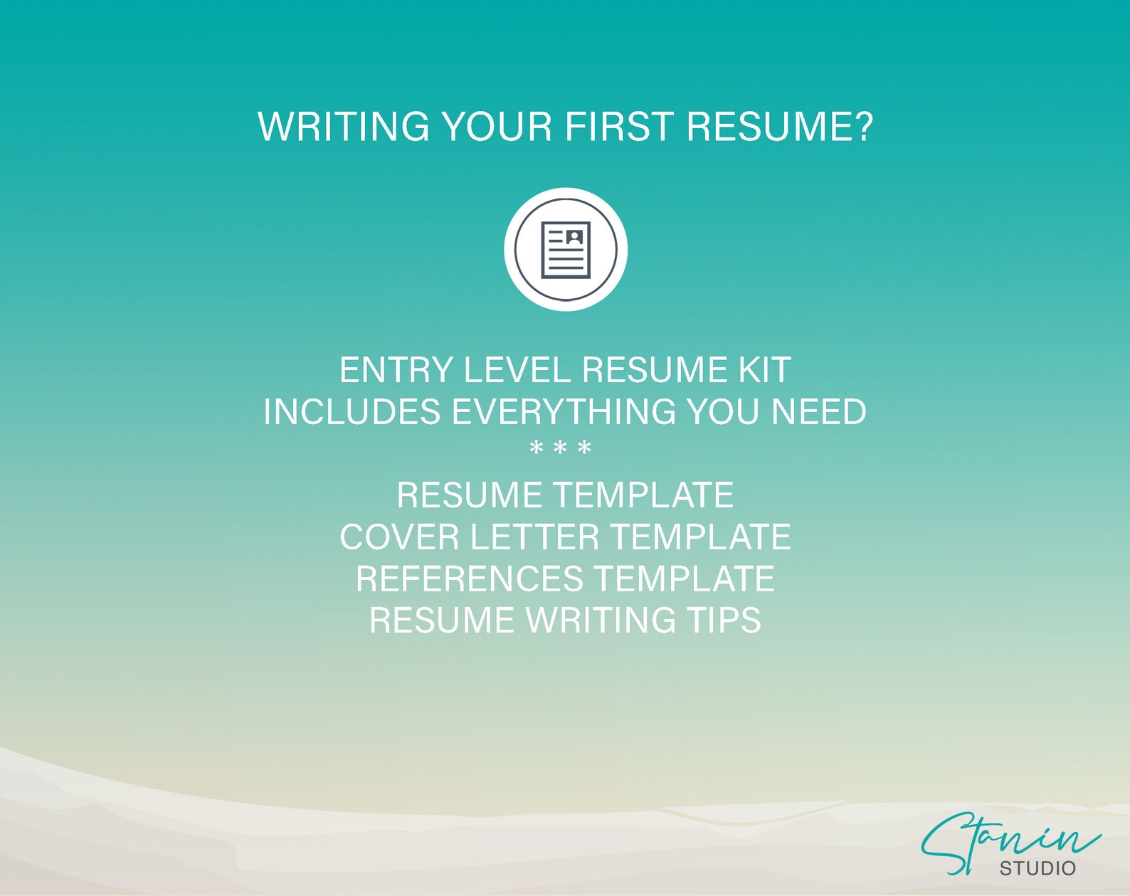 Career Starter Pack CV Starter Pack Internship Resume Template Editable ...
